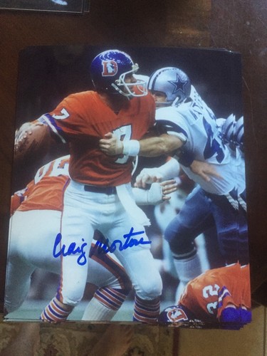CRAIG MORTON SIGNED 8x10 PHOTO AUTO AUTOGRAPH DEnver Broncos Gameday ...