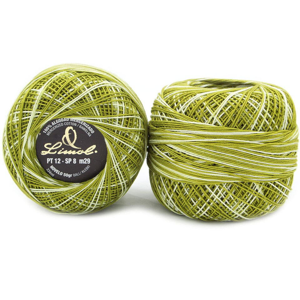 Limol Size 12 Multicolor 50 Grs 100% Mercerized Crochet Thread Cotton ...