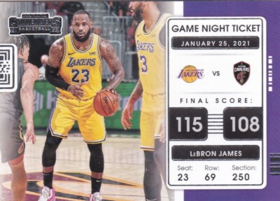 2021-22 Panini Contenders Game Night Ticket #17 LeBron James | eBay