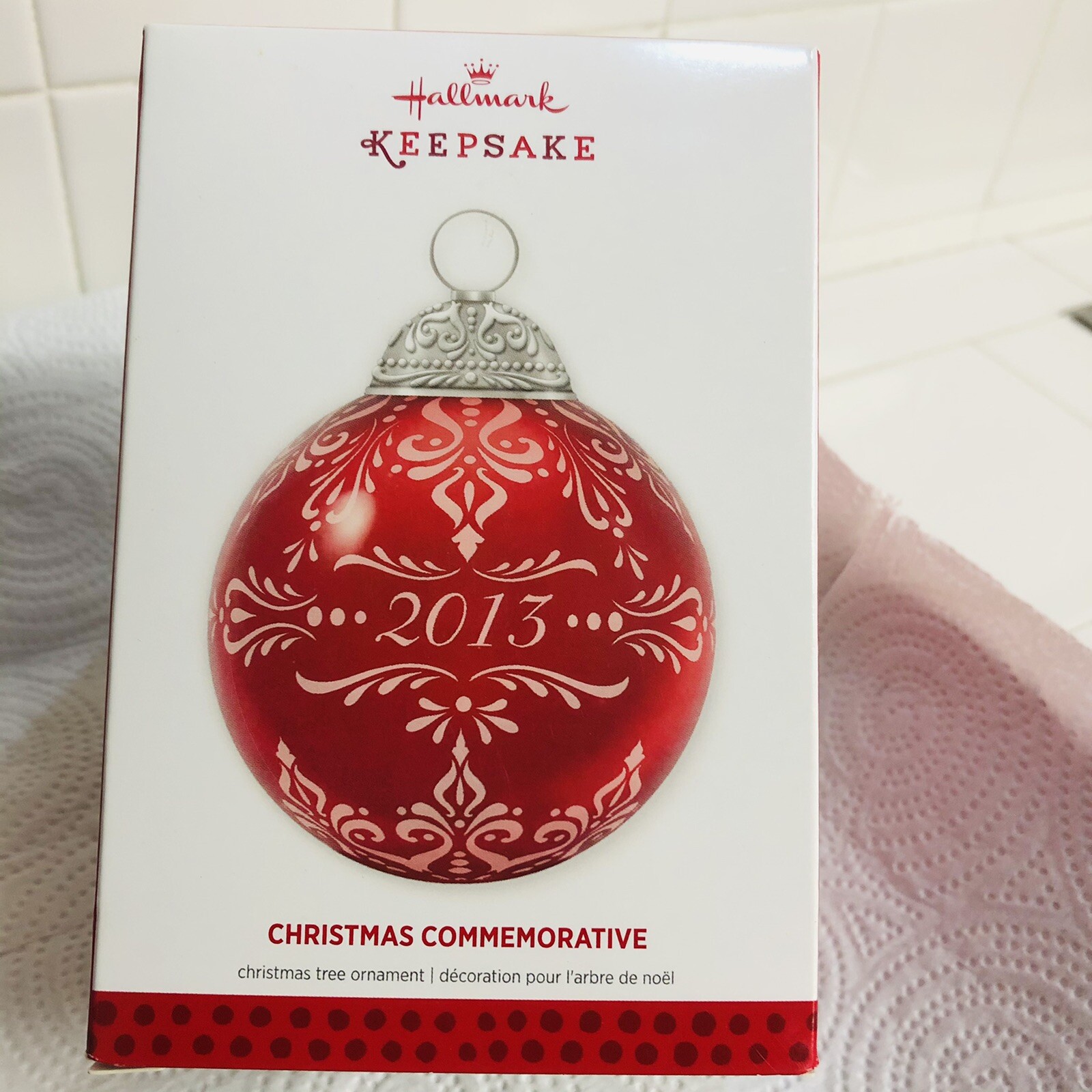 Hallmark Keepsake CHRISTMAS COMMEMORATIVE REDGlass Ornament Series 1st ...