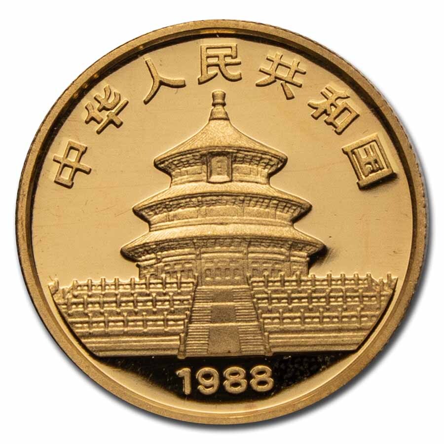 1988 China 5-Coin Gold Panda Proof Set (w/Box & COA) | eBay