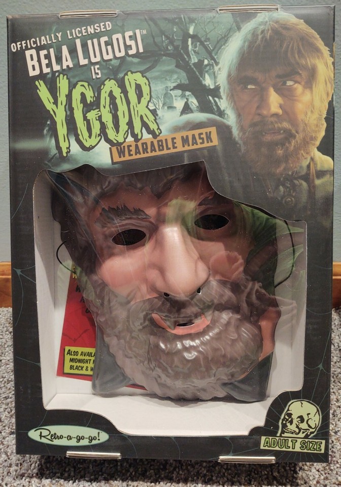 BELA LUGOSI AS YGOR WEARABLE MASK SET COLOR AND BLACK &WHITE VERSION ...