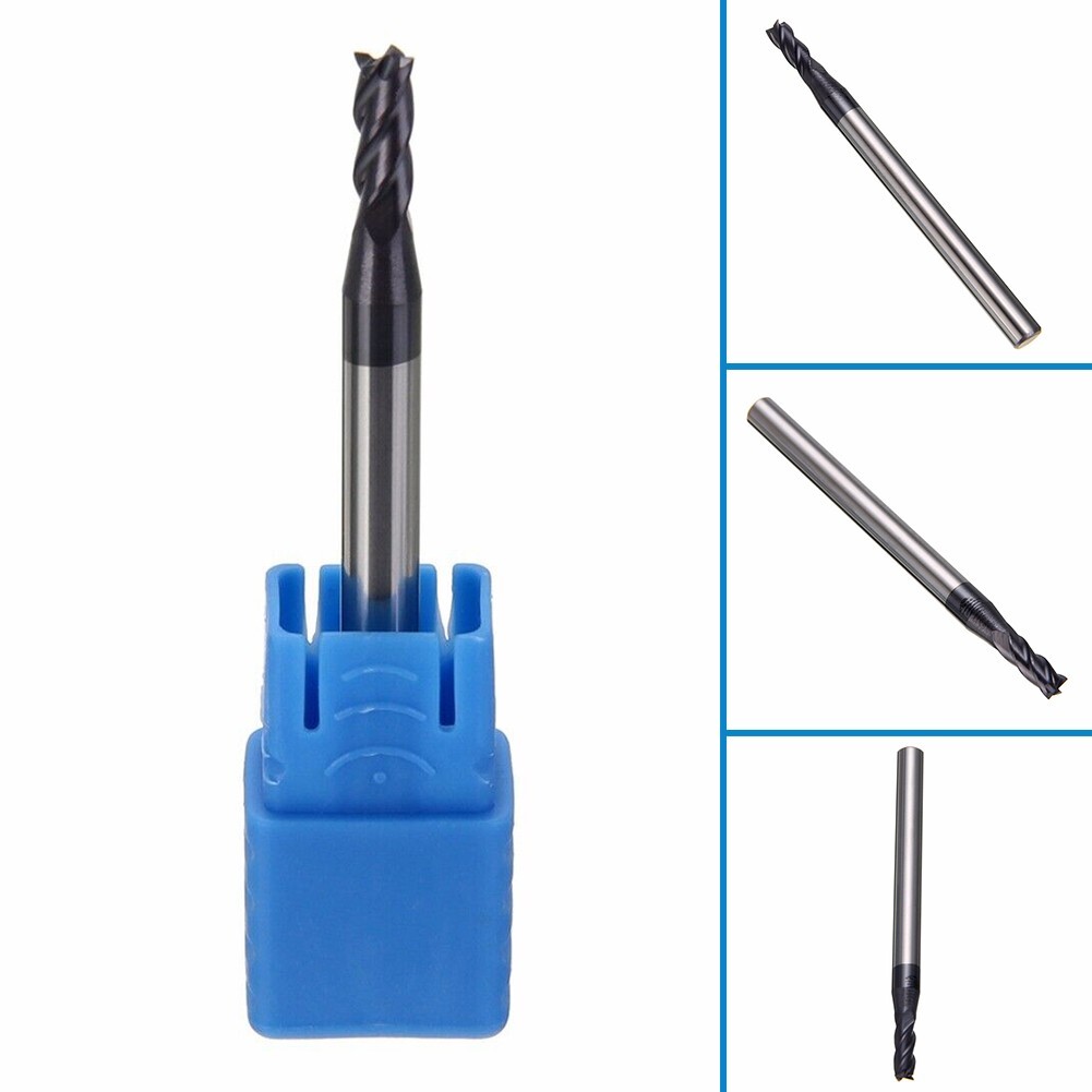 High Rigidity 3mm Straight Shank Carbide 4 Flutes End Mill CNC Drill ...