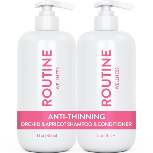 Routine Wellness Anti-Thinning Shampoo and Conditioner Set for Thinning ...