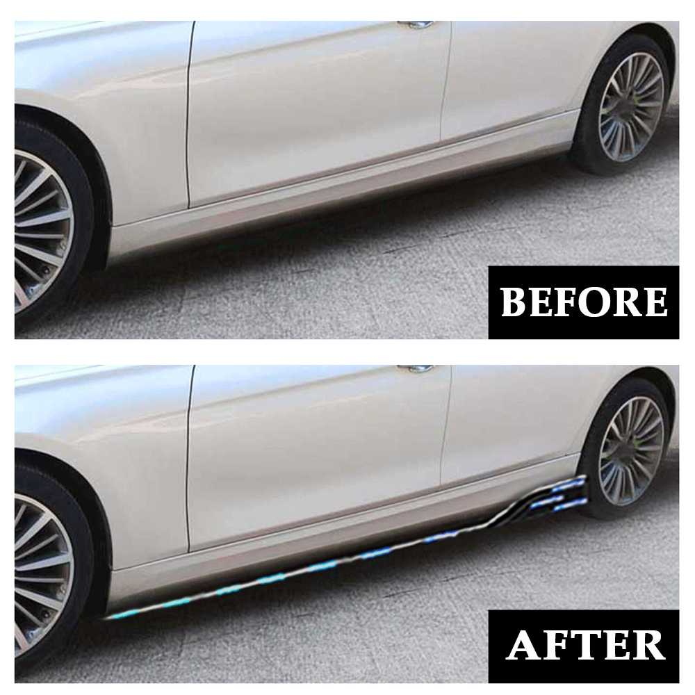 Spliced Side Skirt Spoiler Splitter Extension W/ Reflector For Holden ...