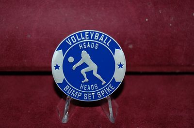 Volleyball Flipper Heads Tails Referee down Ref Flip Coin Token Medal ...