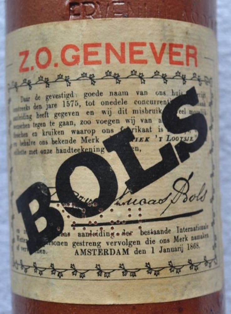 1920s Netherlands Holland BOLS Liquor BIG Clay Bottle with Original ...