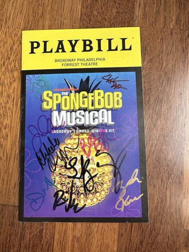 Spongebob The Musical Broadway Tour Playbill SIGNED | eBay