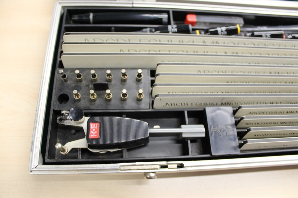 K&E Leroy Lettering Set Keuffel & Esser Drafting Kit VINTAGE early 70s ...