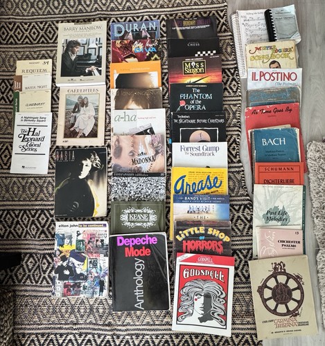 Lot of 35+ Sheet Music Books – Pop, Broadway, Film Scores, Choral ...