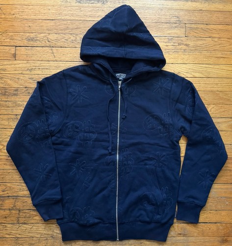 Vintage Stussy Money Peace Sign Stitched Full Zip Hoodie Size Small | eBay