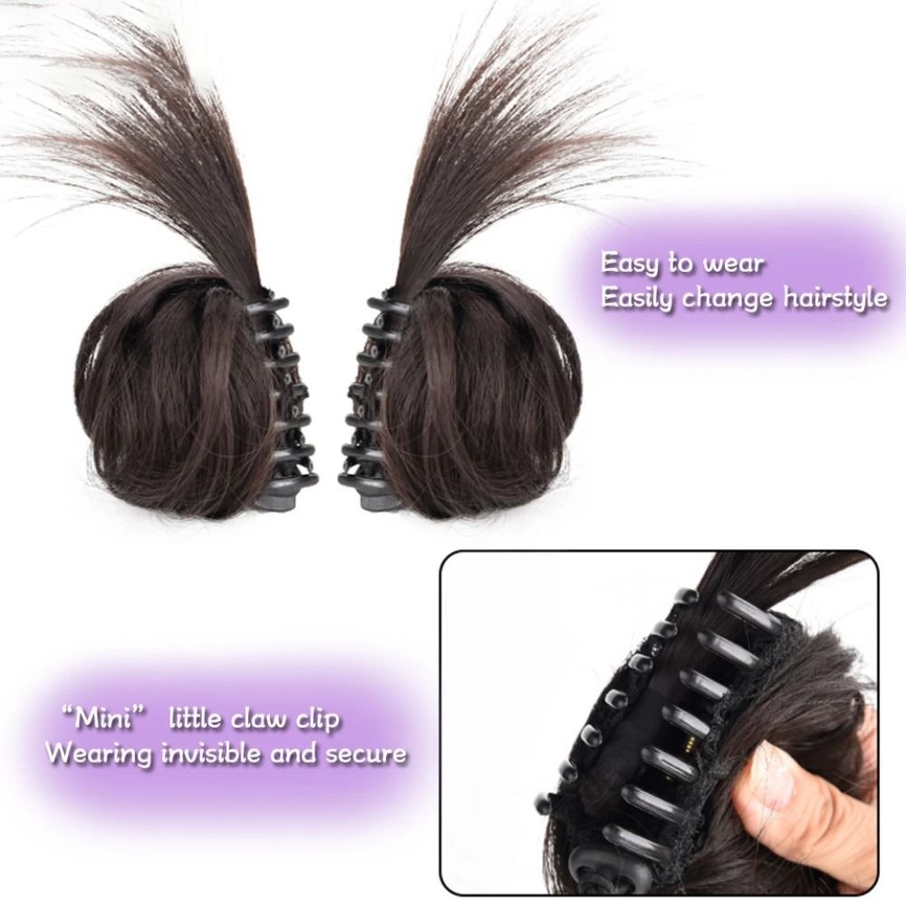 Wrap Around Little Hair Bun Messy Grasping Clip Double Hair Bun Girl | eBay