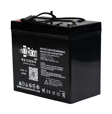 Raion Power 12V 55Ah Replacement Battery For Power Rite PRB1255 | eBay