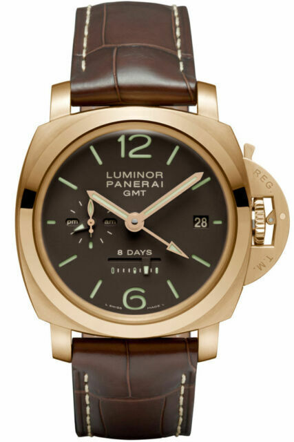 Panerai Luminor Brown Men's Rubber Strap Watch - PAM00289 for sale ...