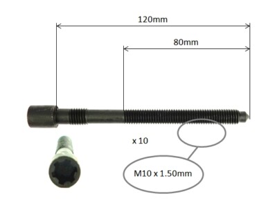 CYLINDER HEAD BOLT SET for VOLKSWAGEN PASSAT 1.8T VARIANT B5 WAGON 2001 ...
