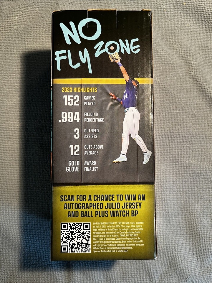 2024 Julio Rodriguez NO FLY ZONE Bobblehead - Seattle Mariners | eBay