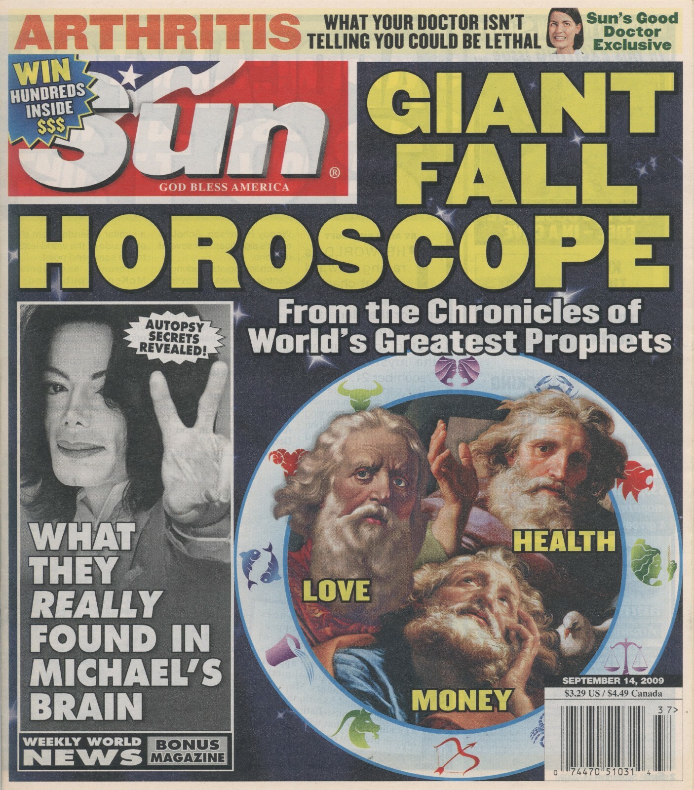 2009 SUN Tabloid Michael Jackson King Tut's Curse Daniel Suelo Billy ...