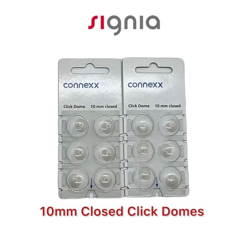 Signia 2.0 10mm Closed Click Domes For RIC Models- 2 Pack (12 Domes ...