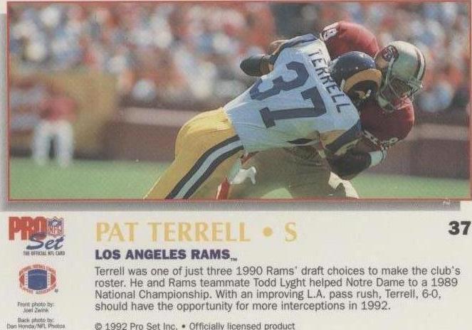 1992 Pro Set Power Pat Terrell #37 for sale | eBay