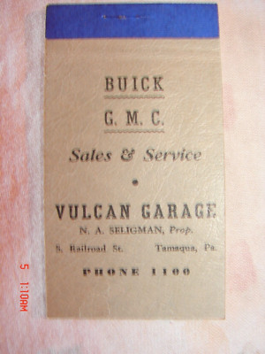 Vulcan Garage Buick-GMC Sales N. A. Seligman Tamaqua, Pa 1950 Mini ...