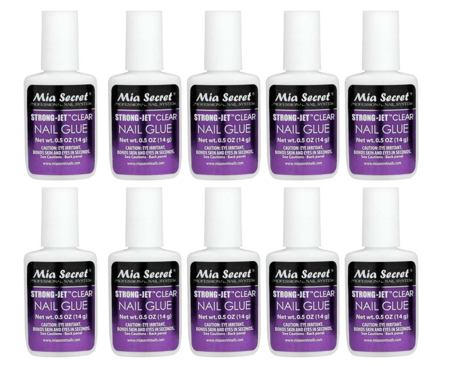 Mia Secret Professional Nail System Nail Glue Clear (Strong Jet) 0.5oz ...