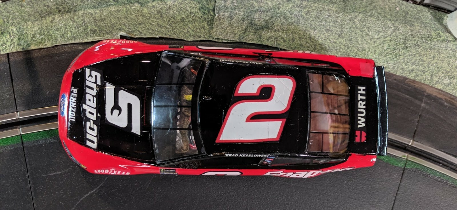 #2 Brad Keselowski Snap On 2018 Ford 1/32nd Scale Nascar Waterslide ...