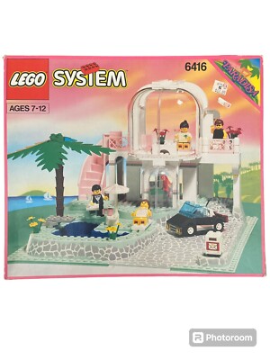 Lego Set 6416 Poolside Paradise - 94% Complete W/Instructions & Box | eBay