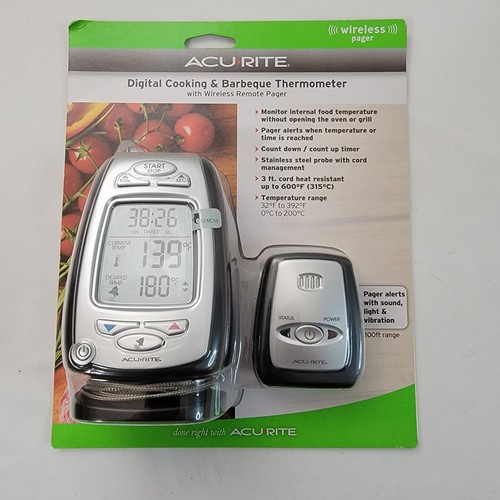Acurite Digital Cooking & BBQ Thermometer with wireless Remote Pager ...