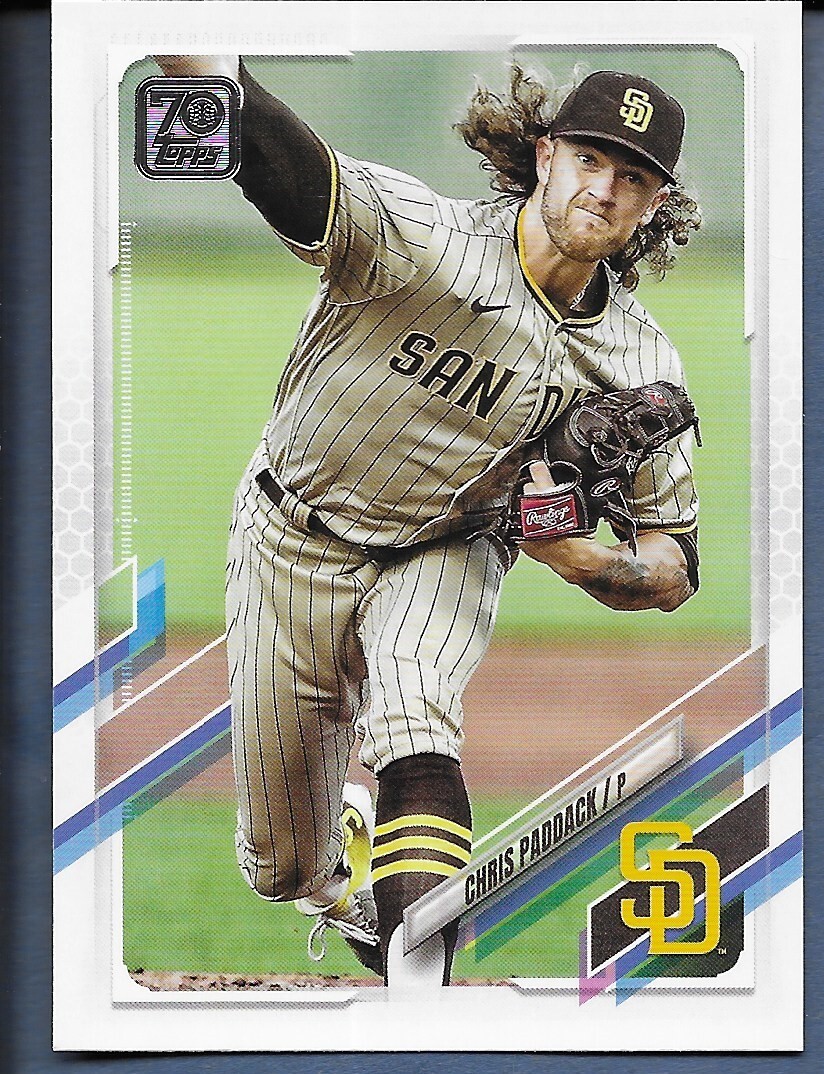 Chris Paddack 2021 Topps Series 1 70th Anniversary Card #259 San Diego ...