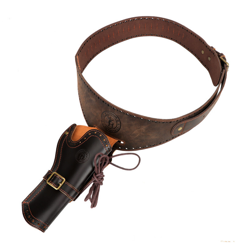 TOURBON Leather Cowboy Drop Leg Belt Holster Western Revolver Ammo ...