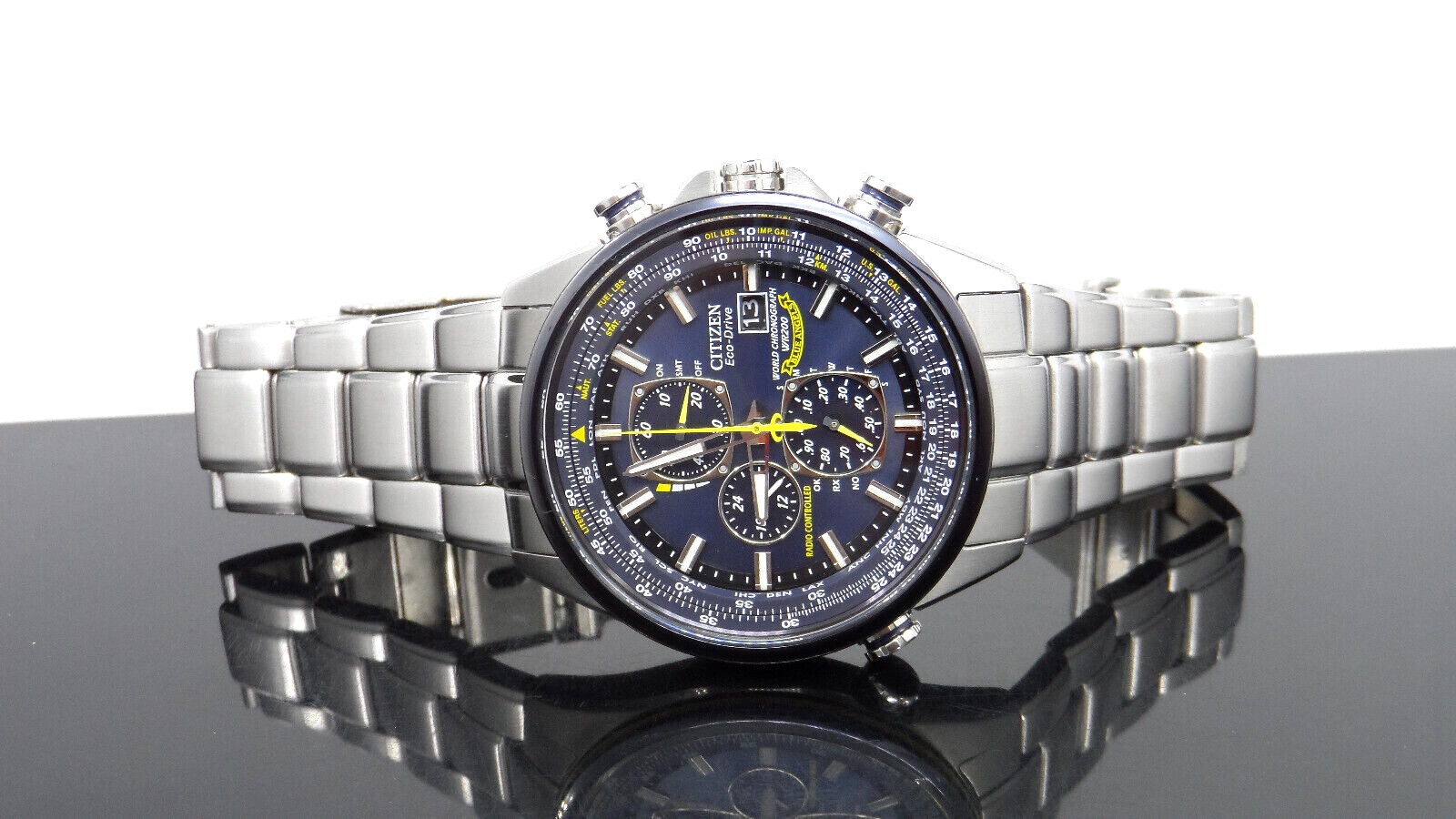 Citizen AT8020-54L Blue Angels World Time Perpetual Chrono Radio ...