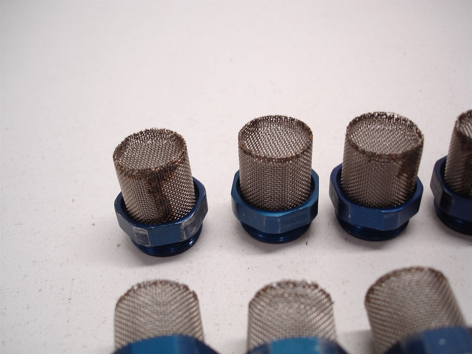 12 NASCAR BMRS Dry Sump Oil Pan Scavenge Hose Fitting Filter Screens ...