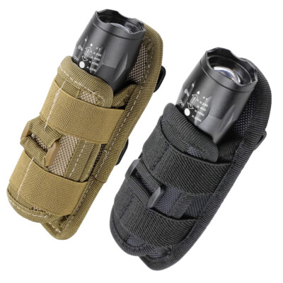 Tactical Molle Flashlight Holder Nylon Belt Holster Flashlight Torch ...