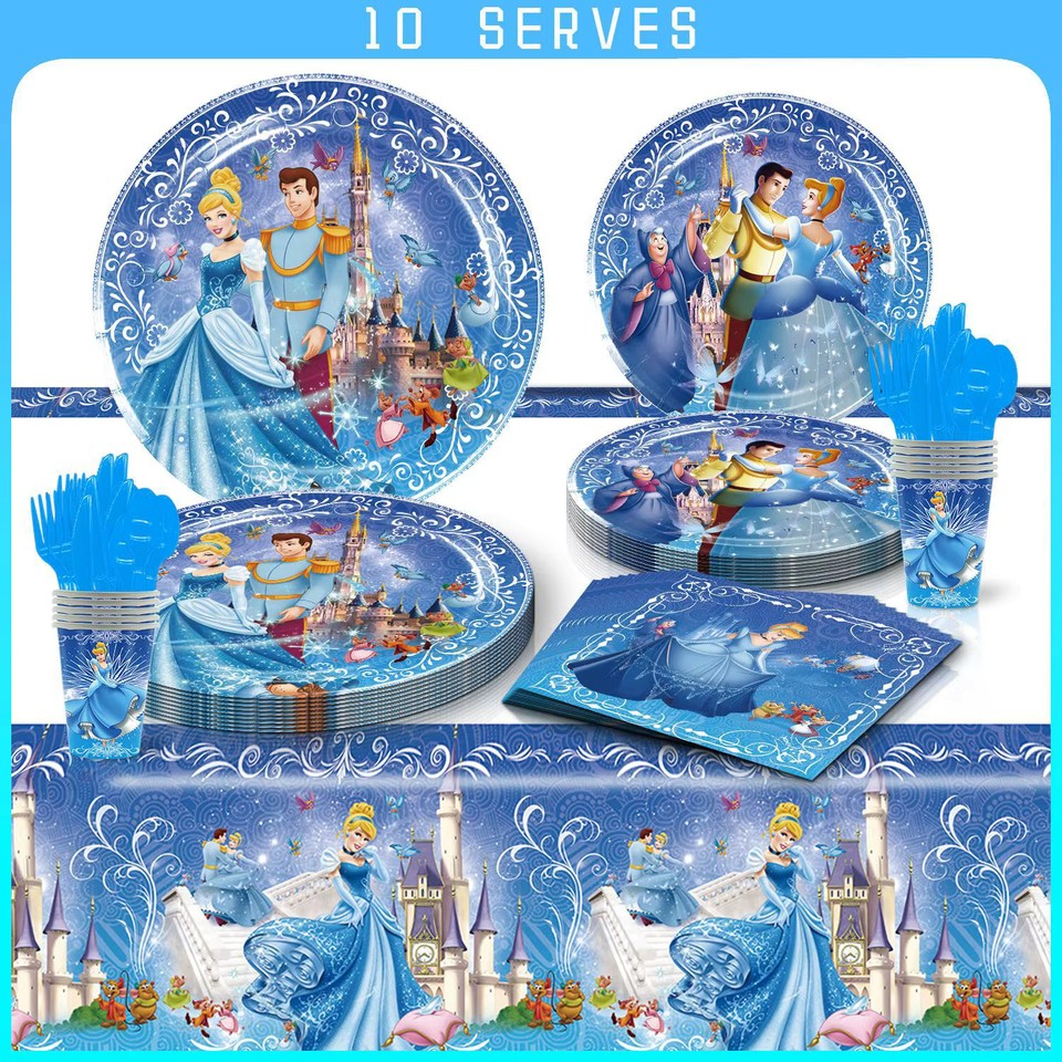 Party Supplies Cinderella Girls Birthday Decorations Plates Cups ...