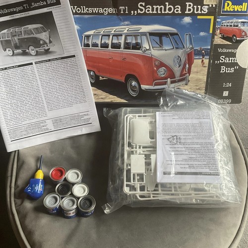 Revell 07399 1:24 Scale Volkswagen T1 "Samba Bus" Model Kit, glue ...