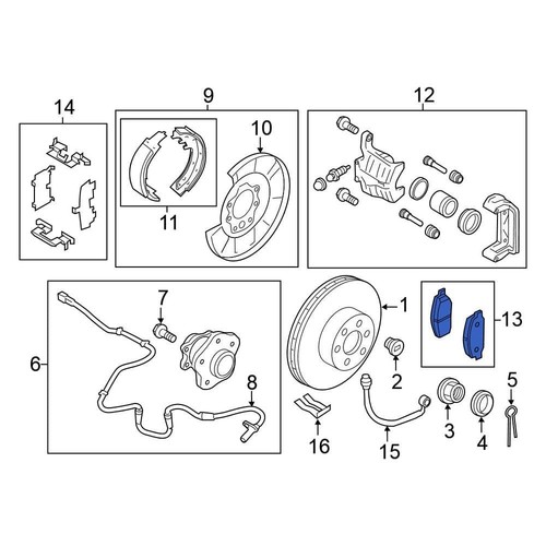 For Nissan Armada 2017-2024 Nissan D40601LB0B Rear Disc Brake Pad Set ...