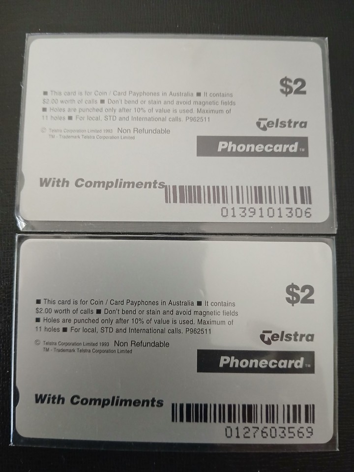 Two Mint Unused Telstra Andrew M Day Dr Vladas Leonas Business Phonecards | eBay Australia