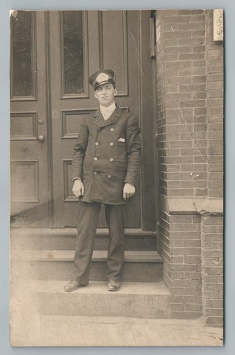 Trolley Train Conductor? Uniform Occupation RPPC Weymouth MA? Antique ...