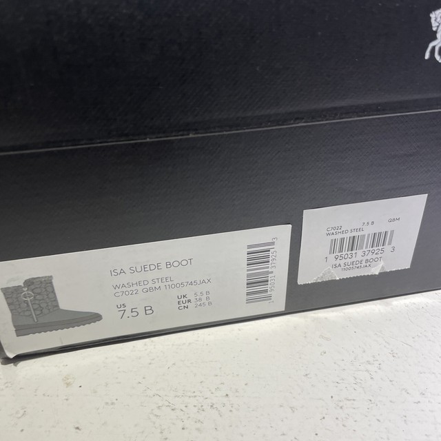 Coach Isa Monogram Suede Faux Fur Lined Boot Black 7.5 for sale online ...