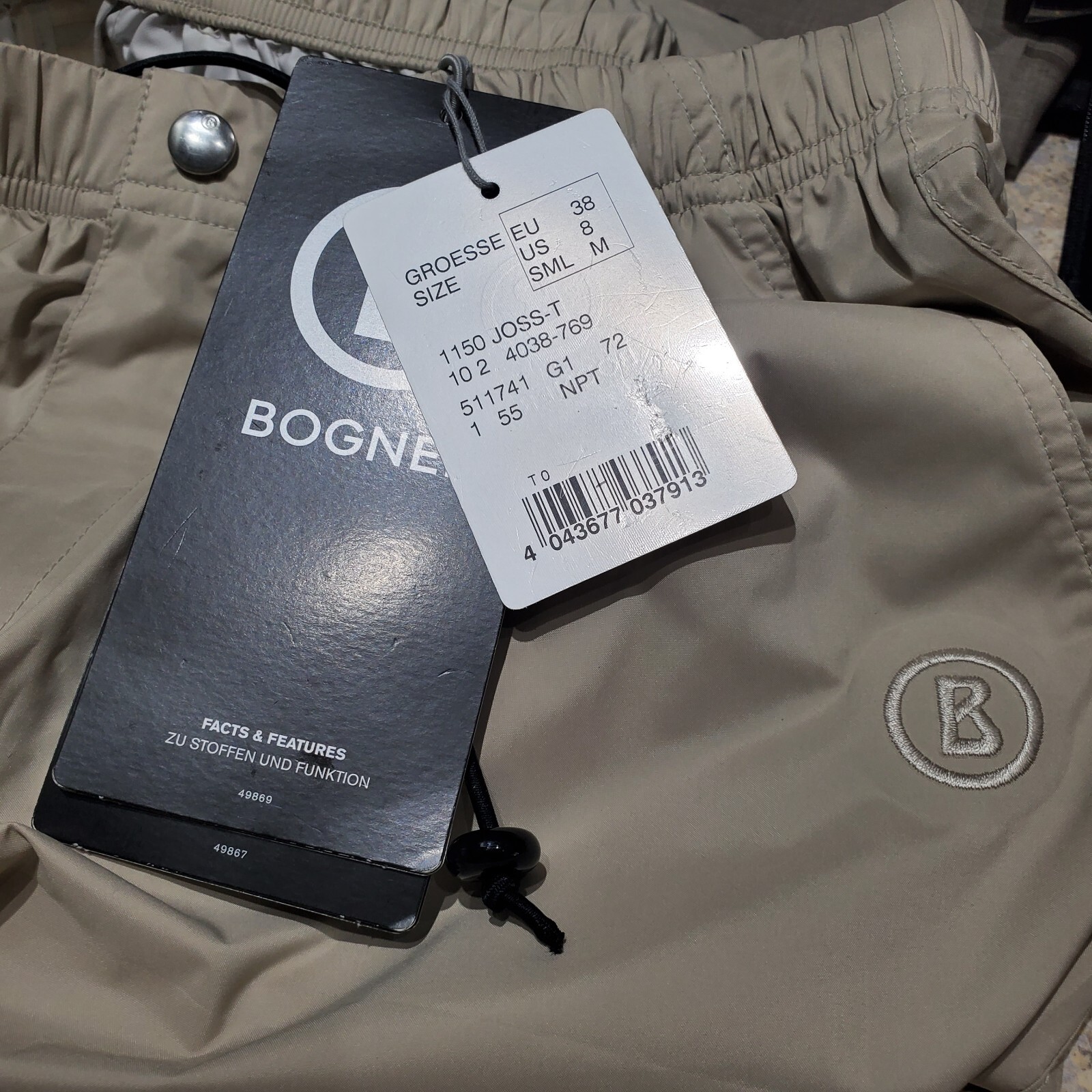 NEW WOMENS SIZE 8 KHAKI BEIGE BOGNER JOSS-T WATERPROOF SIDE ZIP SPORTS ...