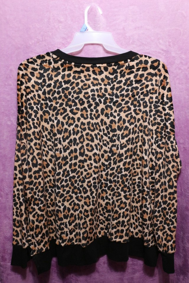 Secret Treasures NEW♈Women's Printed super soft Sleep TOP size S~black ...