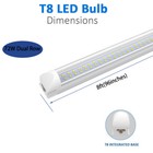 ETL T8 Integrated LED Tube Lights 6500K 4FT 5FT 6FT 8FT LED Shop Lights ...
