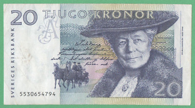 Circulated Sweden 20 Kronor 1997-2002 Banknote Paper Money 5530654794 ...