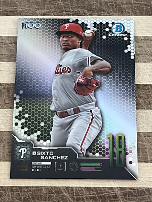 2019 Bowman Scouts Top 100 Chrome Baseball Sixto Sanchez Card #BTP-18 ...