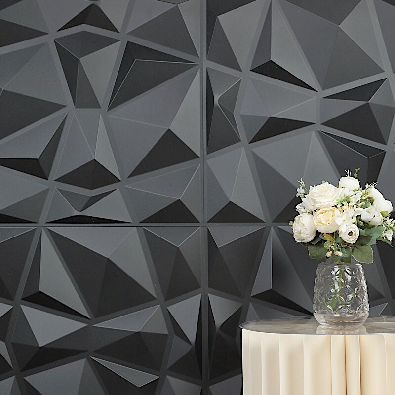 12 Matte 20x20 in Square 3D Diamond Textured PVC Stick On WALL PANELS ...