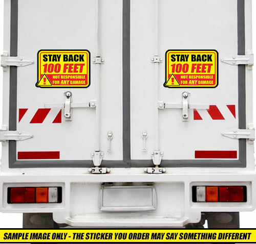 Stay back 200 feet sticker tow truck caution safety decal warning ...