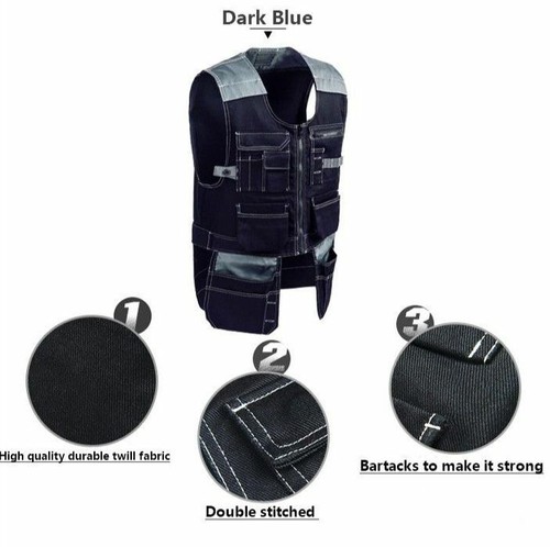 Tool Vest Technician Workwear Multi Pocket Electrician Carpenter ...