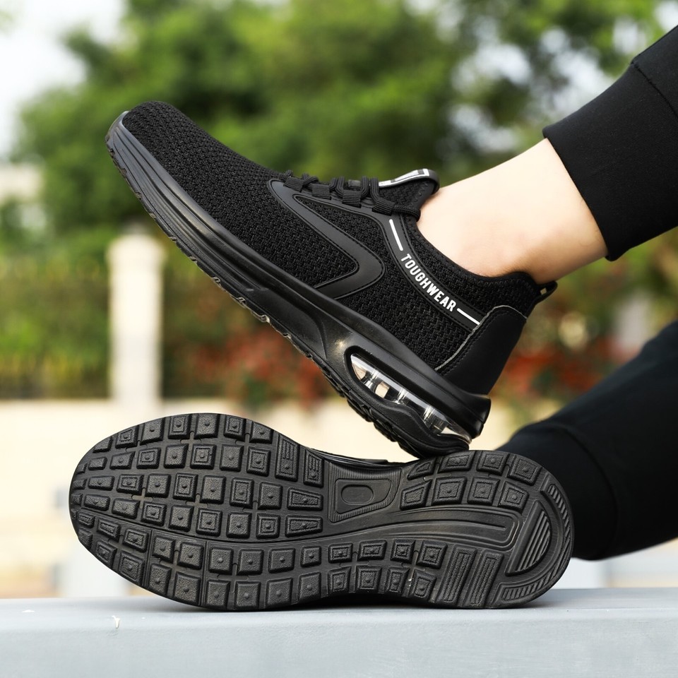 MENS WORK STEEL TOE CAP LIGHTWEIGHT SAFETY TRAINERS BOOTS HIKING SHOES ...