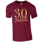 30th Birthday Gift T-Shirt Fabulous 30 King Queen Crown Thirty Men ...