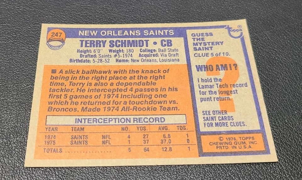 1976 Topps - #247 Terry Schmidt (RC) | eBay